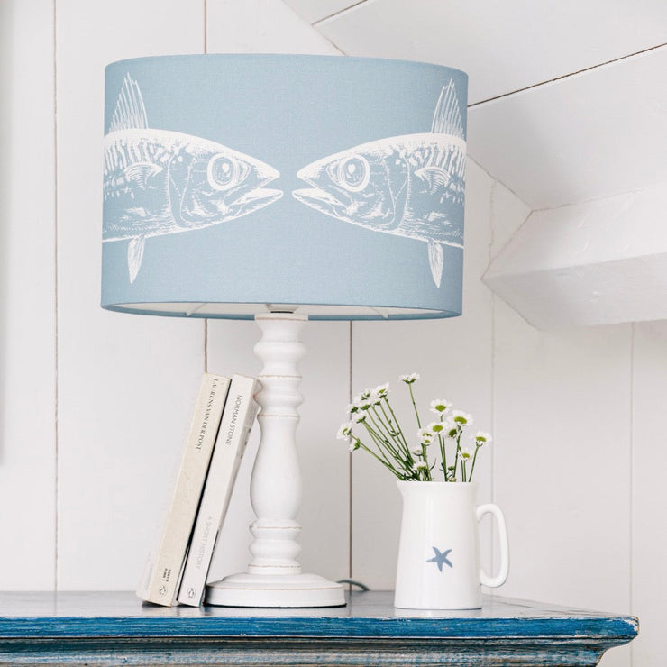 Blue Kissing Fish Lamp Shade Large - Coastal Home & Gift by SeaKisses