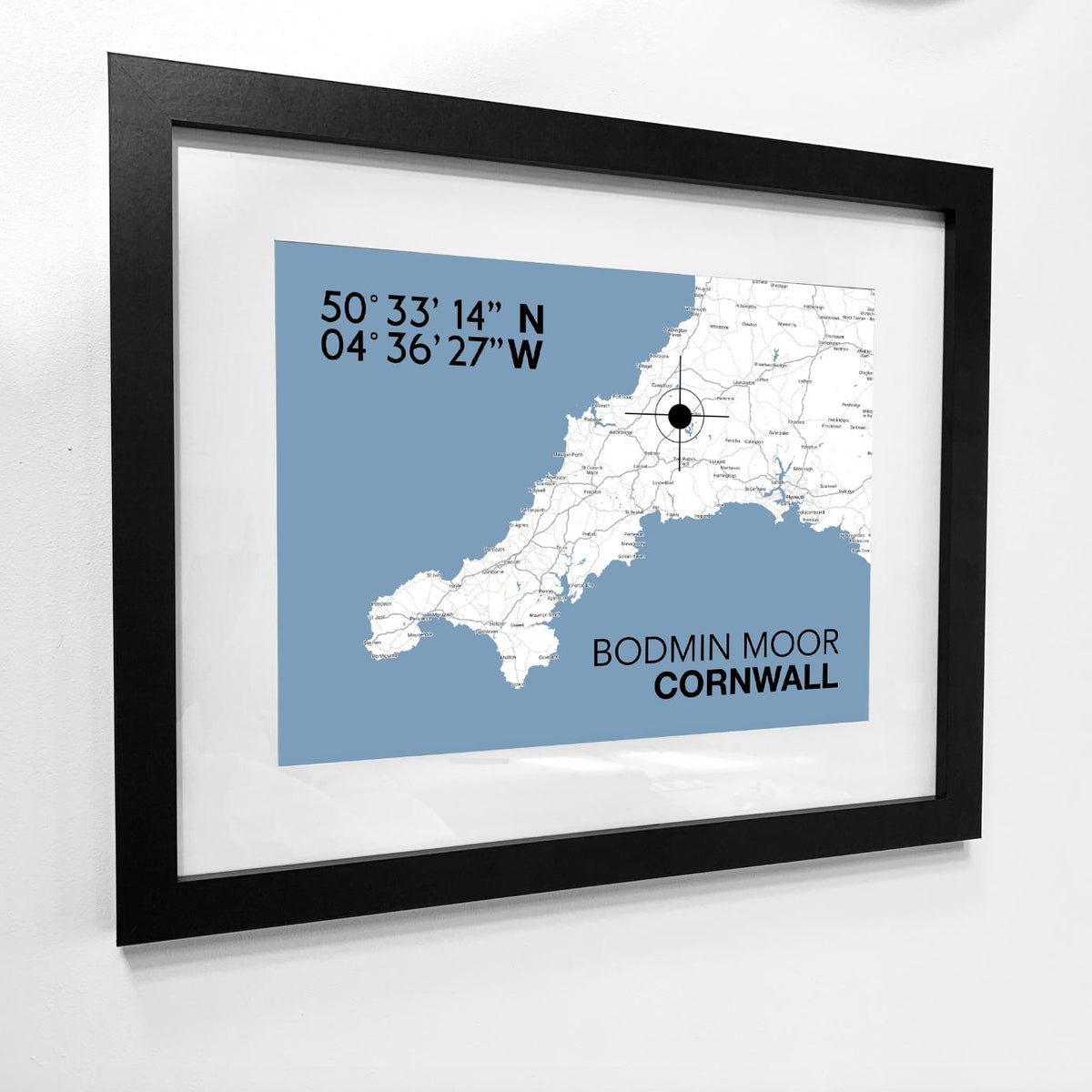 Bodmin Moor Landmark Nautical Map Typographic Seaside Print - Coastal ...