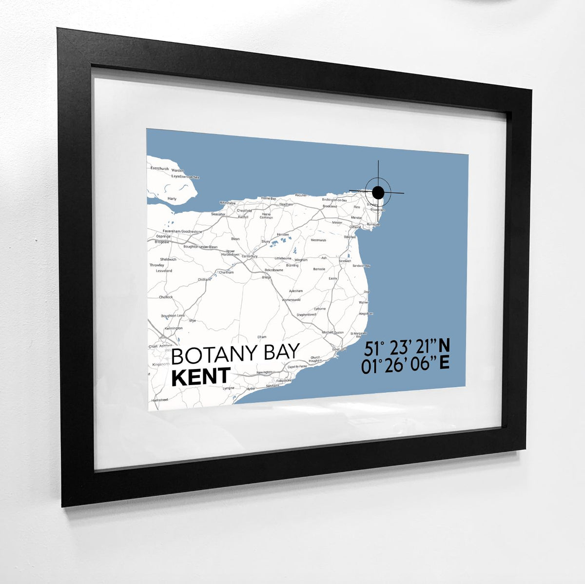 Botany Bay Landmark Map Print - Coastal Wall Art by SeaKisses