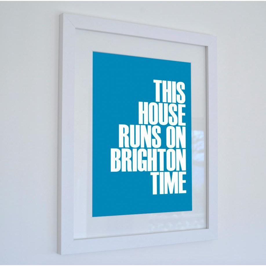 Brighton Time Typographic Print - Coastal Wall Art /Poster by SeaKisses