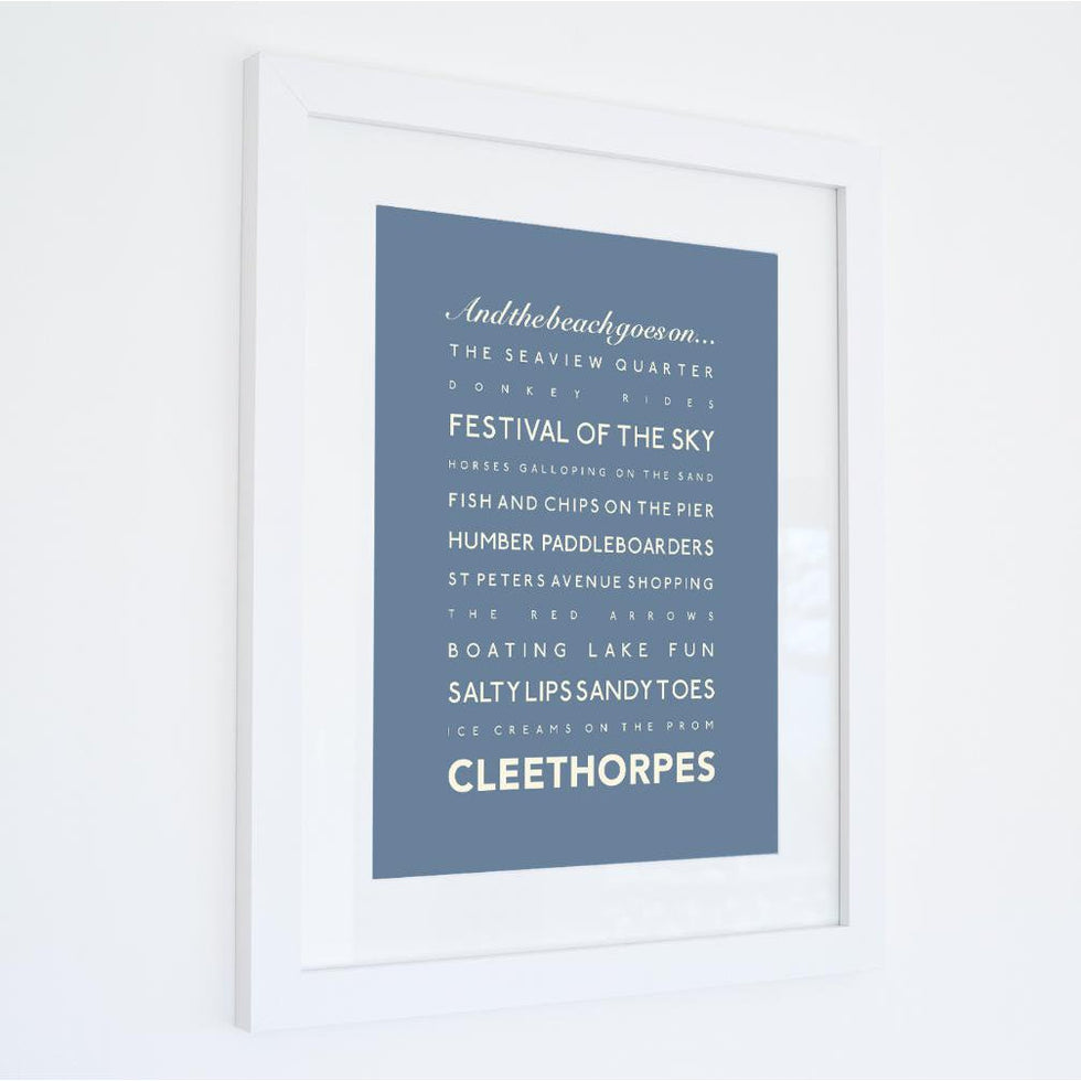 Cleethorpes Typographic Travel Print- Coastal Art /Poster by SeaKisses