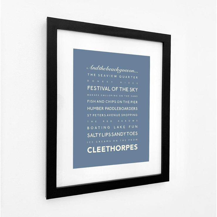 Cleethorpes Typographic Travel Print- Coastal Art /Poster by SeaKisses
