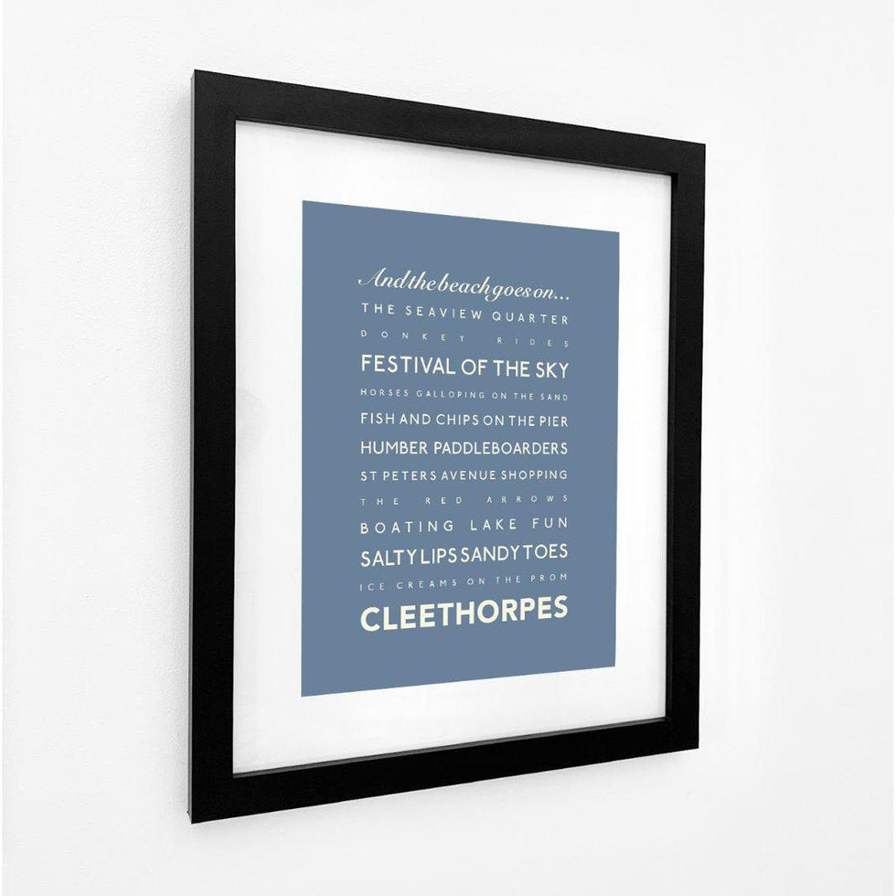 Cleethorpes Typographic Travel Print- Coastal Art /Poster by SeaKisses