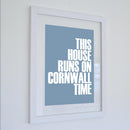 Cornwall Time Typographic Print - Coastal Wall Art /Poster by SeaKisses