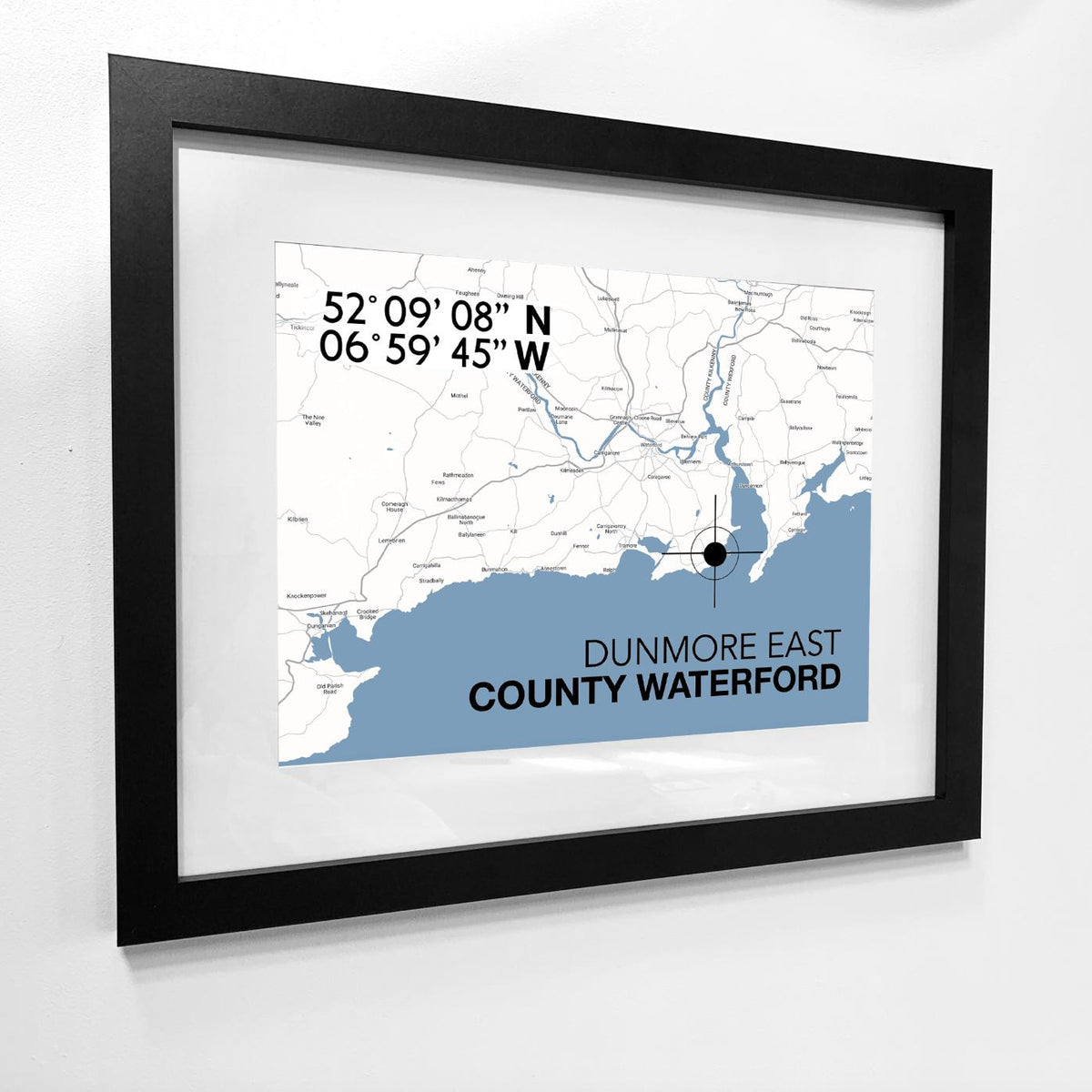 Dunmore East Landmark Map Seaside Print - Coastal Wall Art – SeaKisses