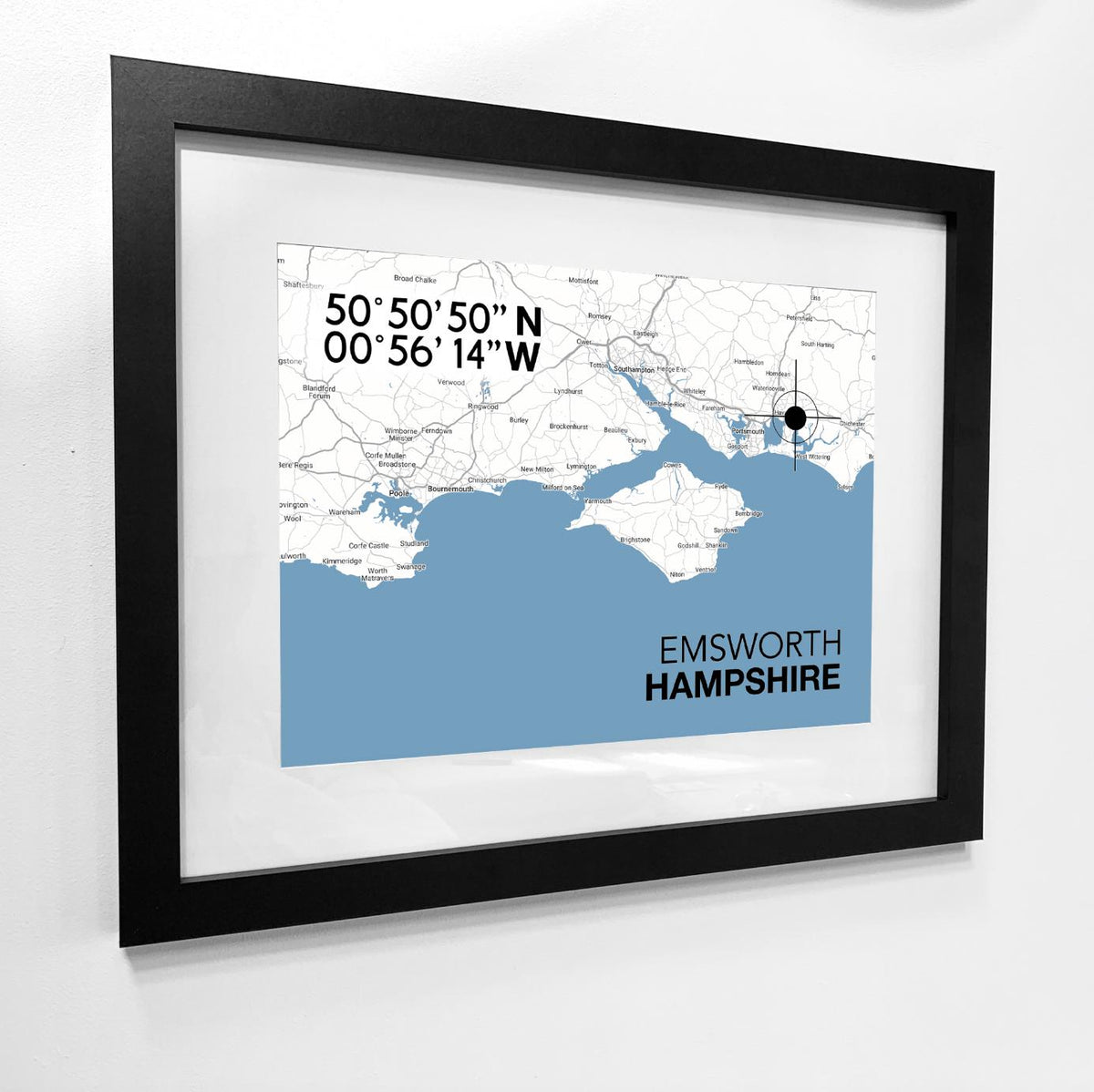 Emsworth Landmark Map Print - Coastal Wall Art by SeaKisses