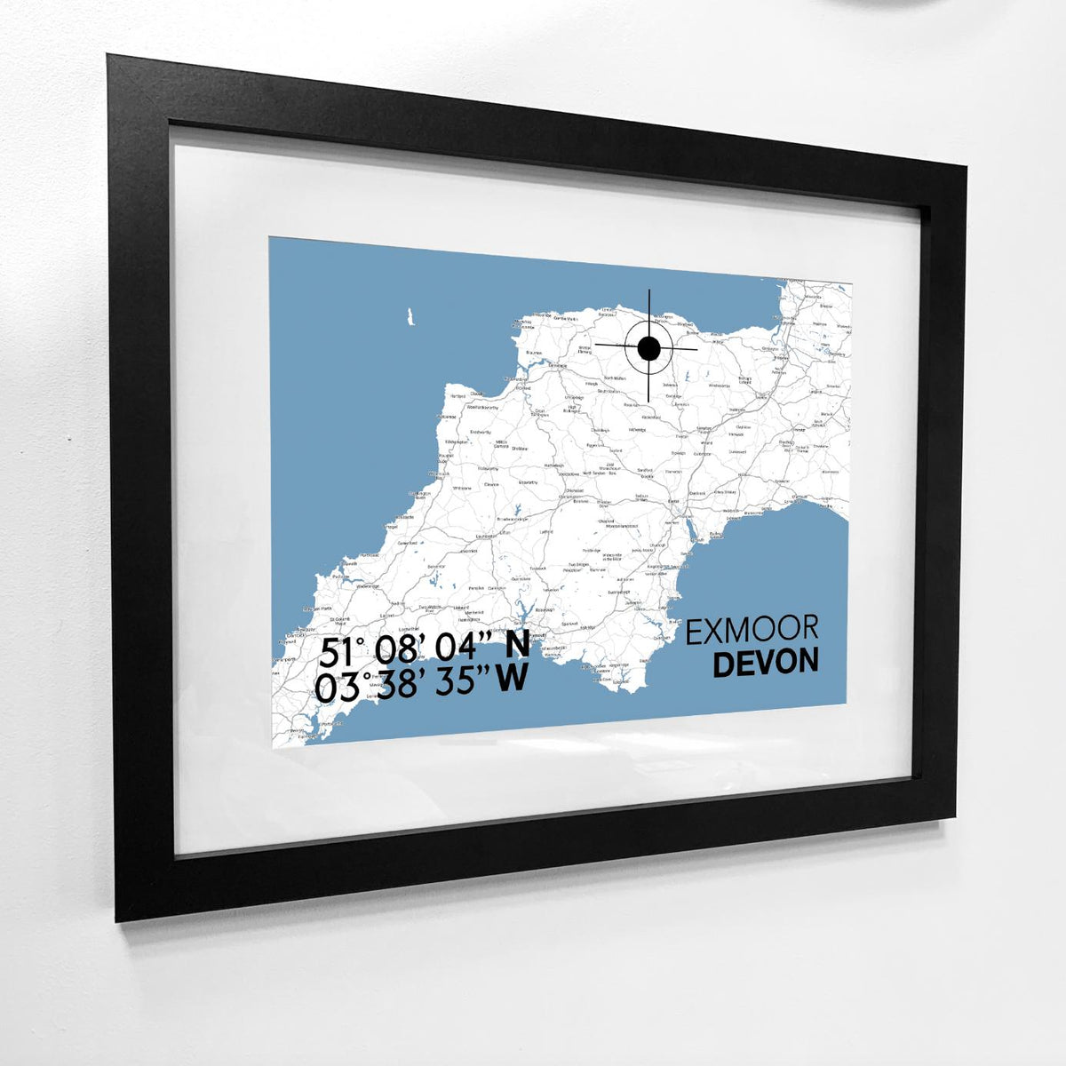 Exmoor Landmark Map Print - Wall Art by SeaKisses