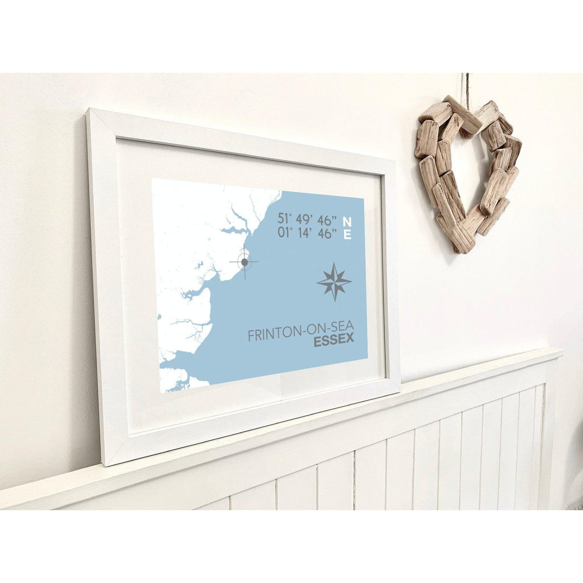 Frinton-on-Sea Typographic Travel Print- Coastal Wall Art /Poster by ...