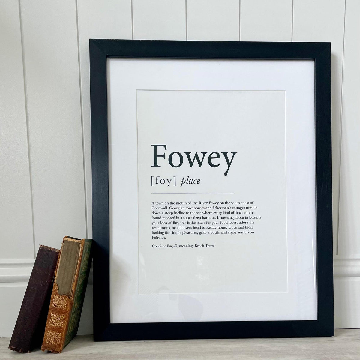 Fowey Typographic Travel Print- Coastal Wall Art /Poster by SeaKisses