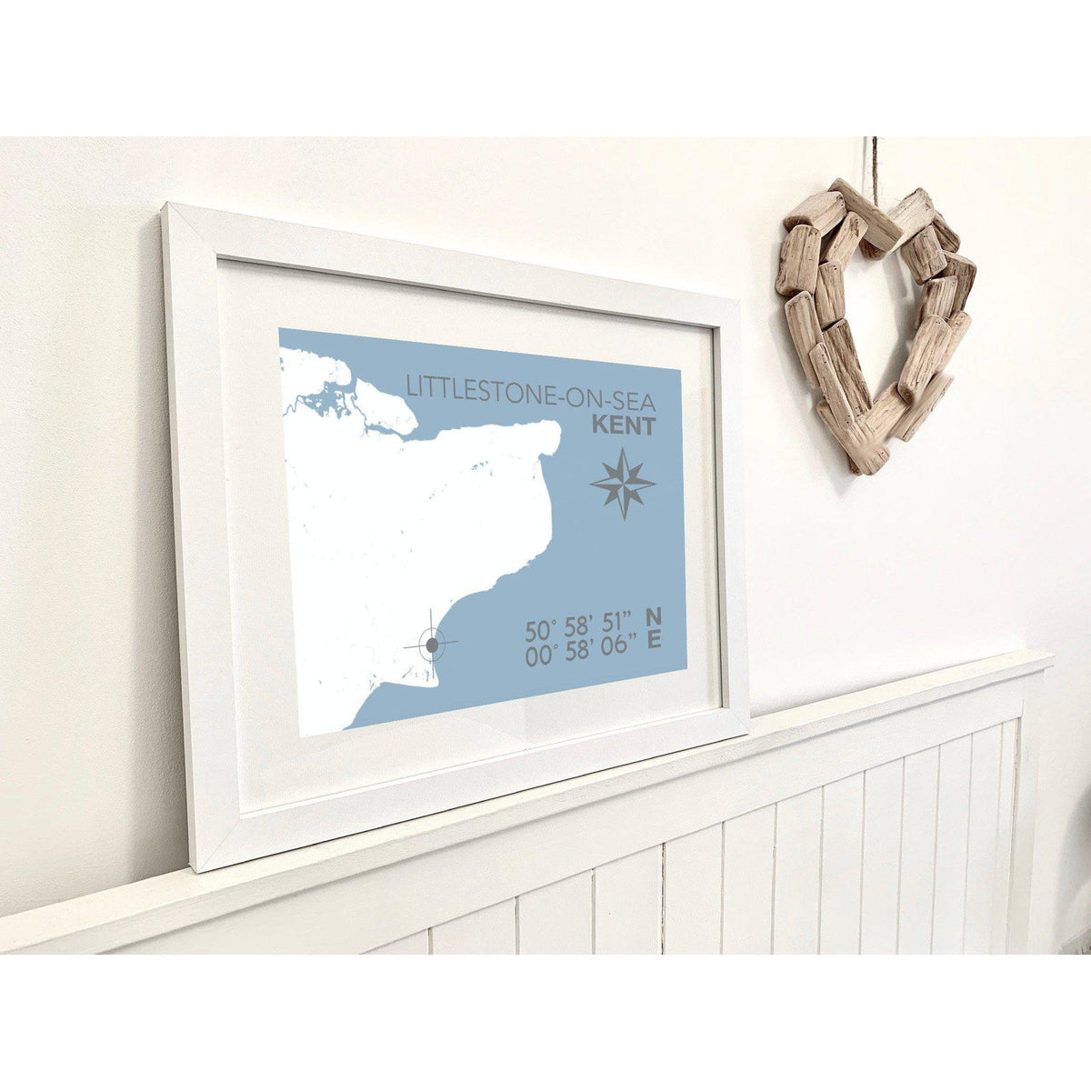 Littlestone-On-Sea Coastal Map Print – SeaKisses