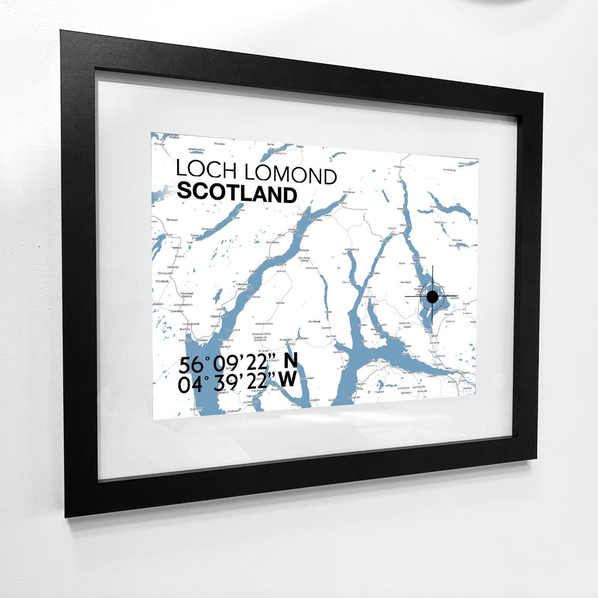 Loch Lomond Landmark Map Print- Map Art /Poster by SeaKisses