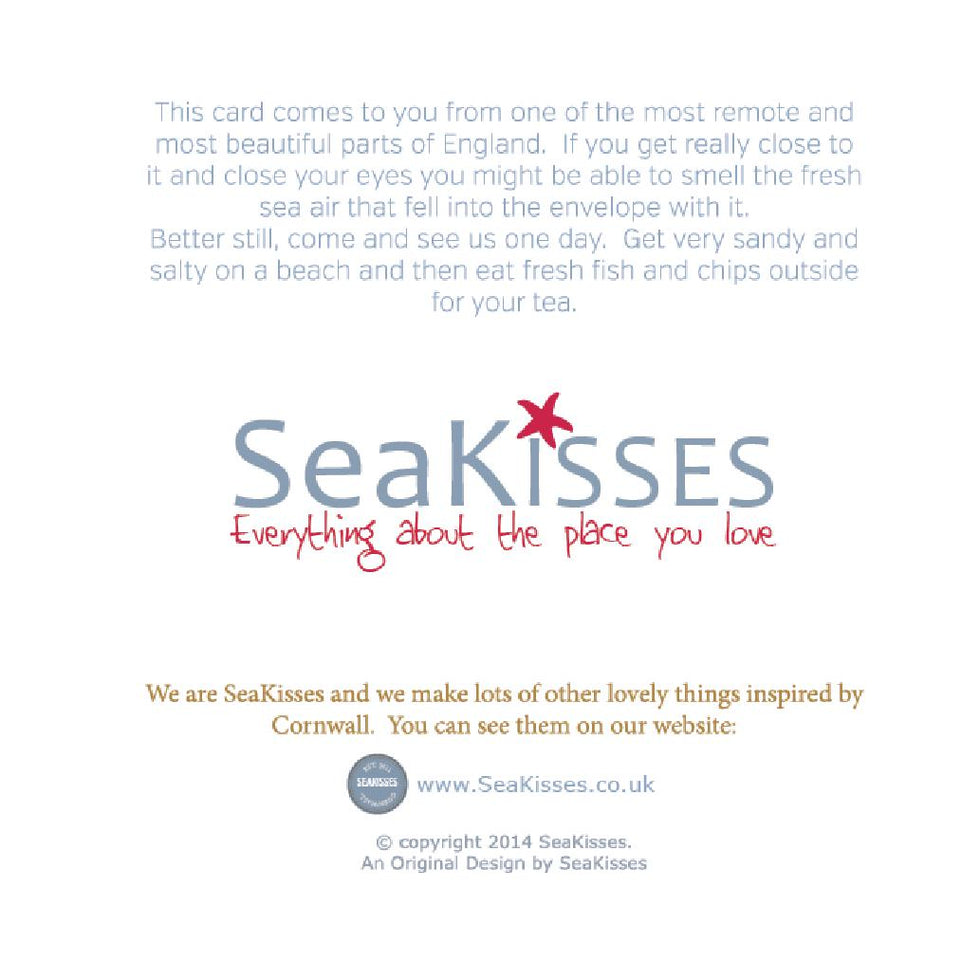 Love From Cornwall Greeting Card – SeaKisses