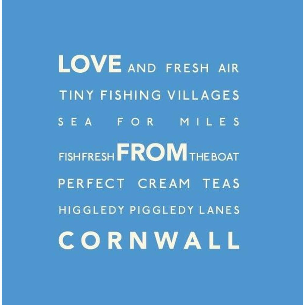 Love From Cornwall Greeting Card – SeaKisses