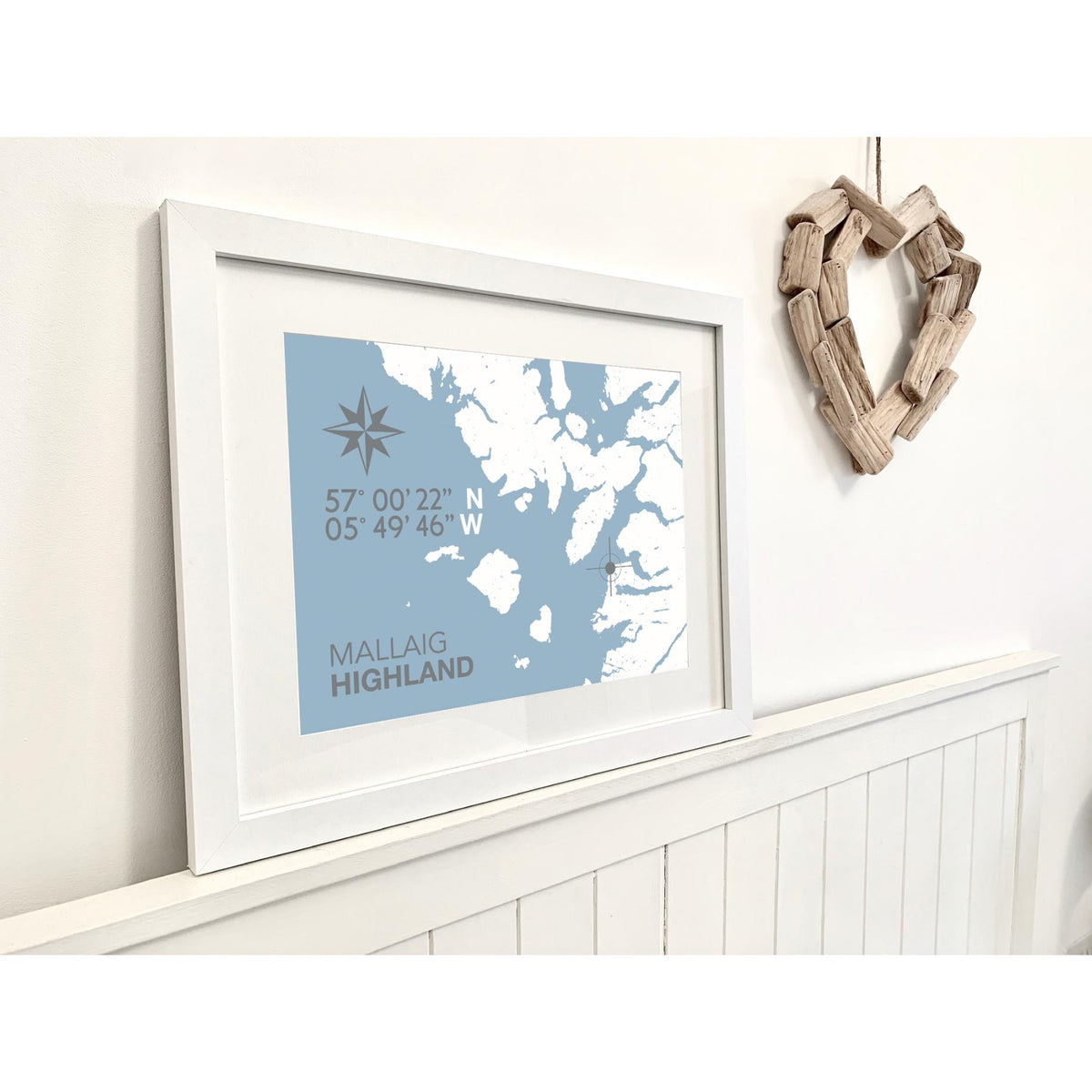 Mallaig Map Travel Print- Coastal Map Art. Coastal Home by SeaKisses