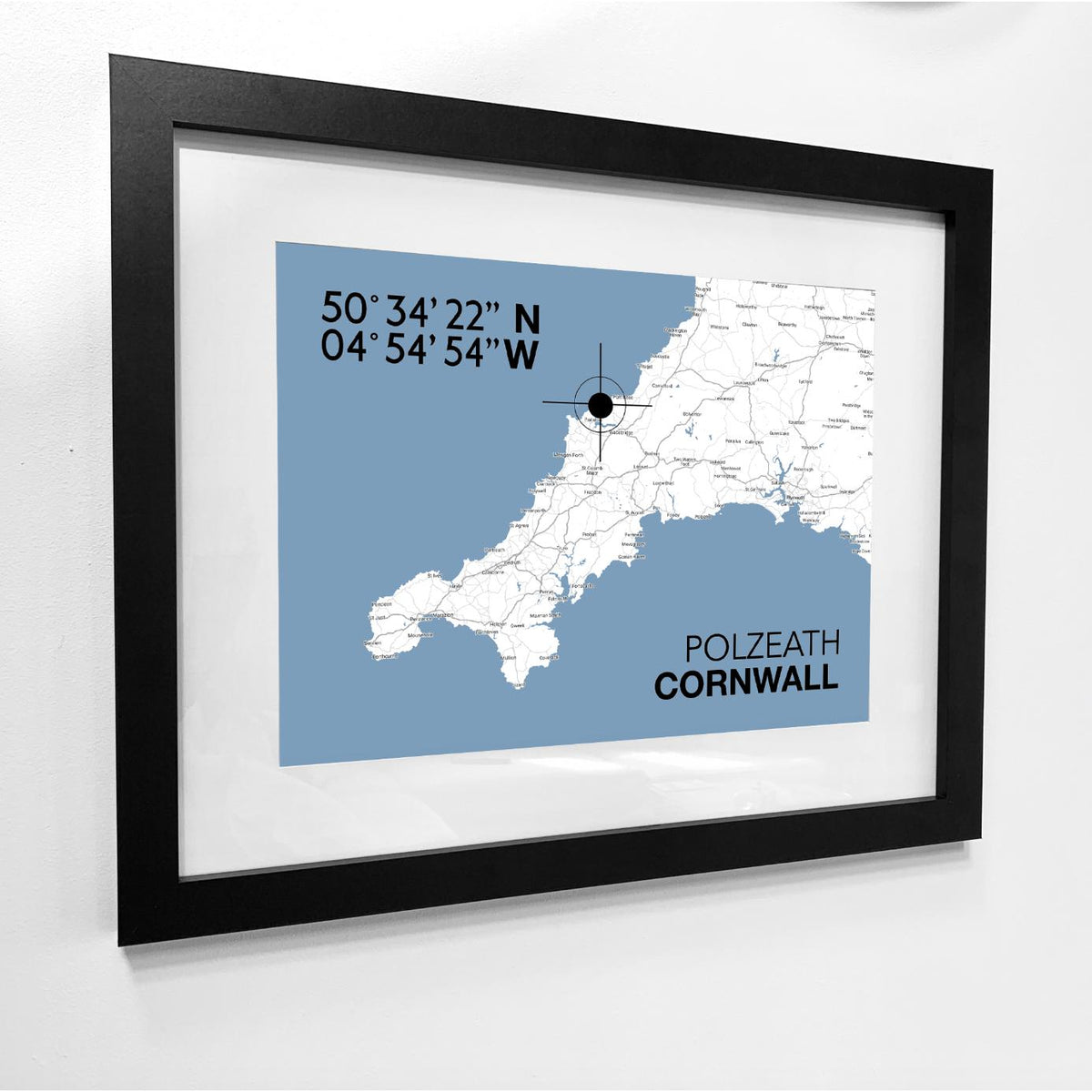 Polzeath Landmark Map Print- Coastal Wall Art /Poster by – SeaKisses