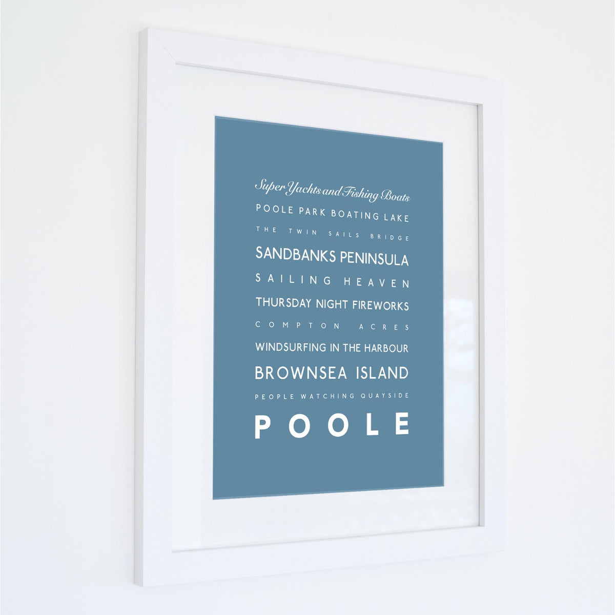 Poole Typographic Travel Print- Coastal Wall Art /Poster by Seakisses ...