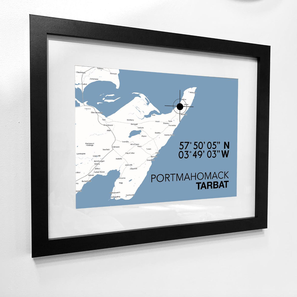 Portmahomack Landmark Map Seaside Print - Coastal Map Art by SeaKisses