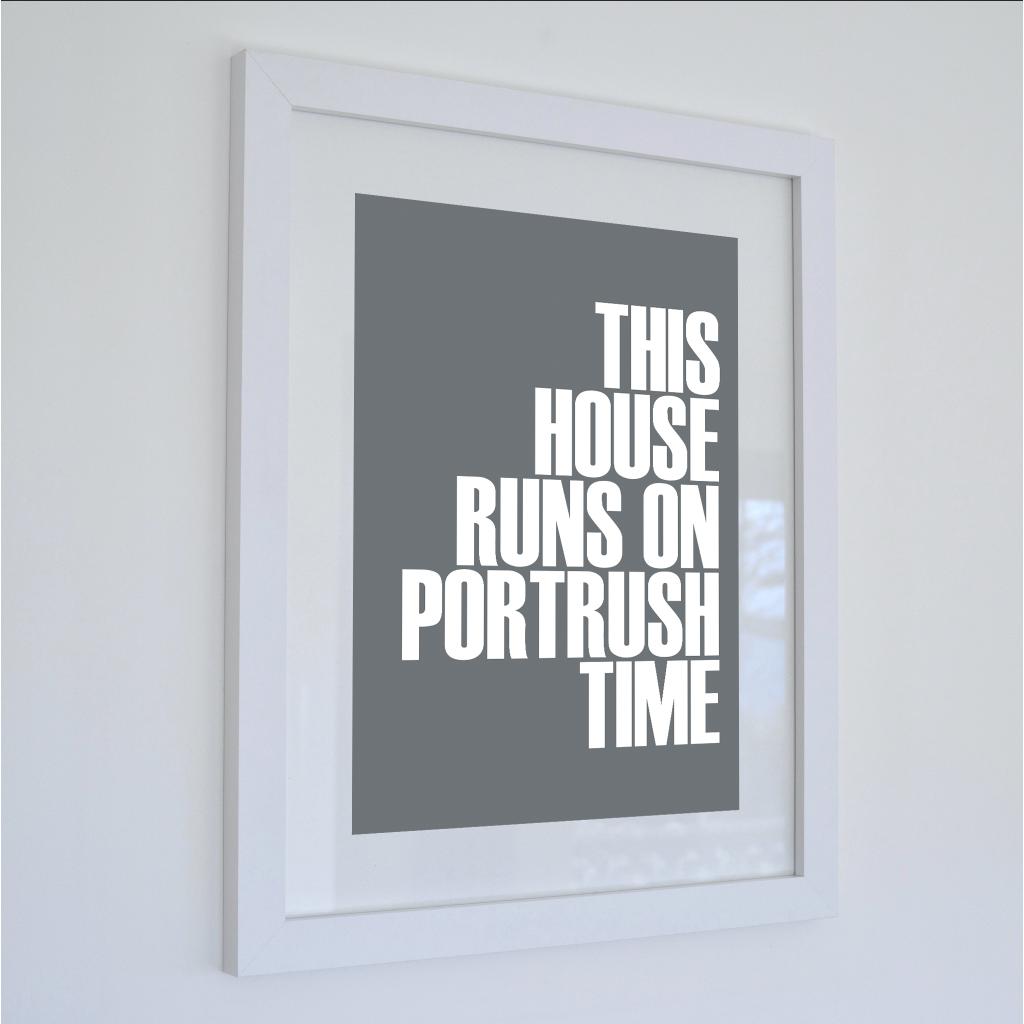 Portrush Time Typographic Print- Coastal Wall Art /Poster by Seakisses ...