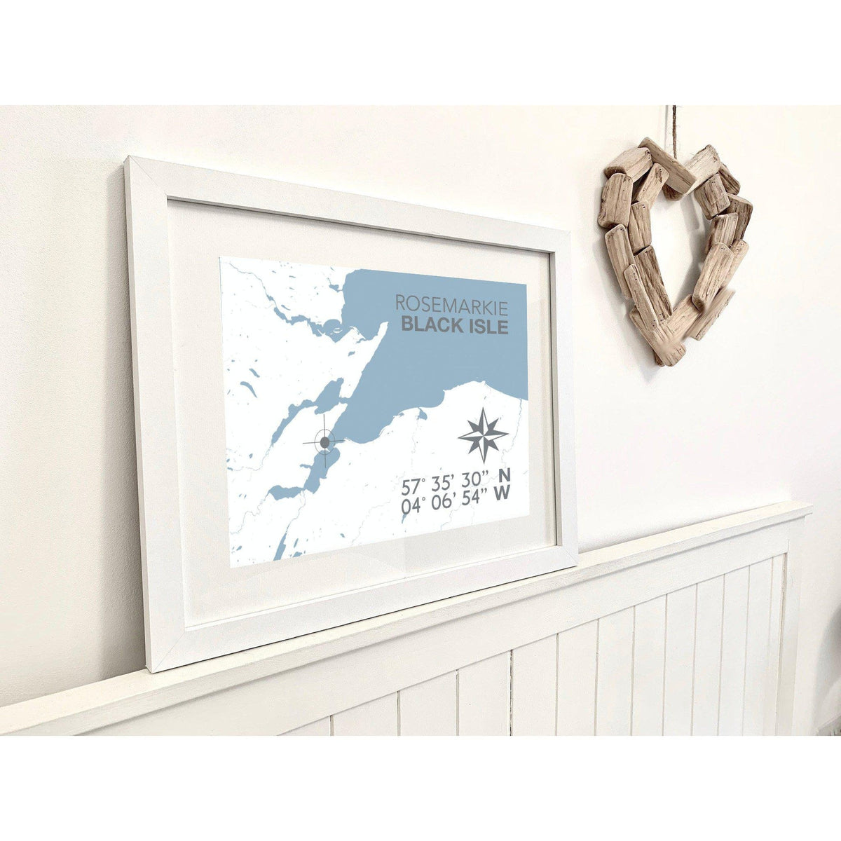 Rosemarkie Map Travel Print- Coastal Map Art /Poster by SeaKisses