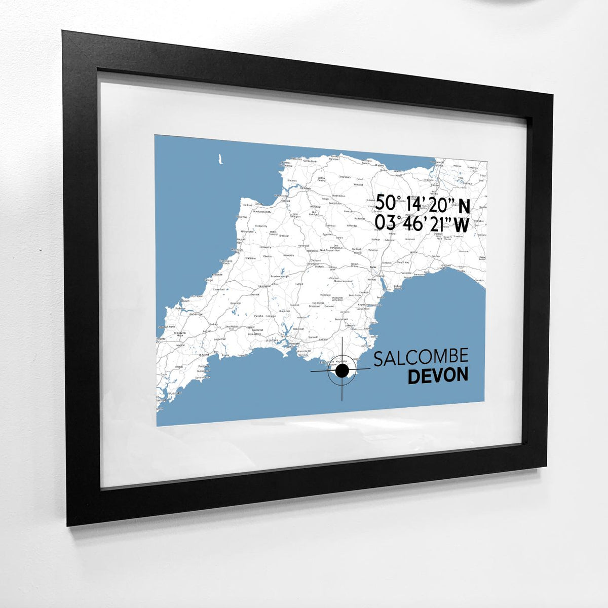 Salcombe Landmark Map Print- Coastal Wall Art /Poster by SeaKisses