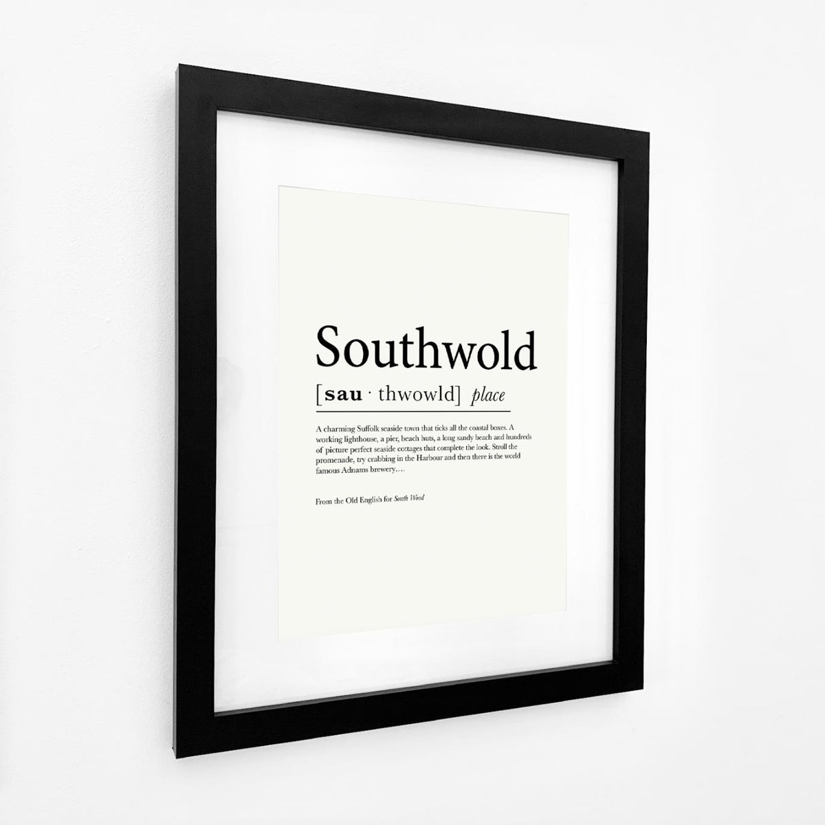 Southwold Definition Typographic Print- Coastal Wall Art by SeaKisses