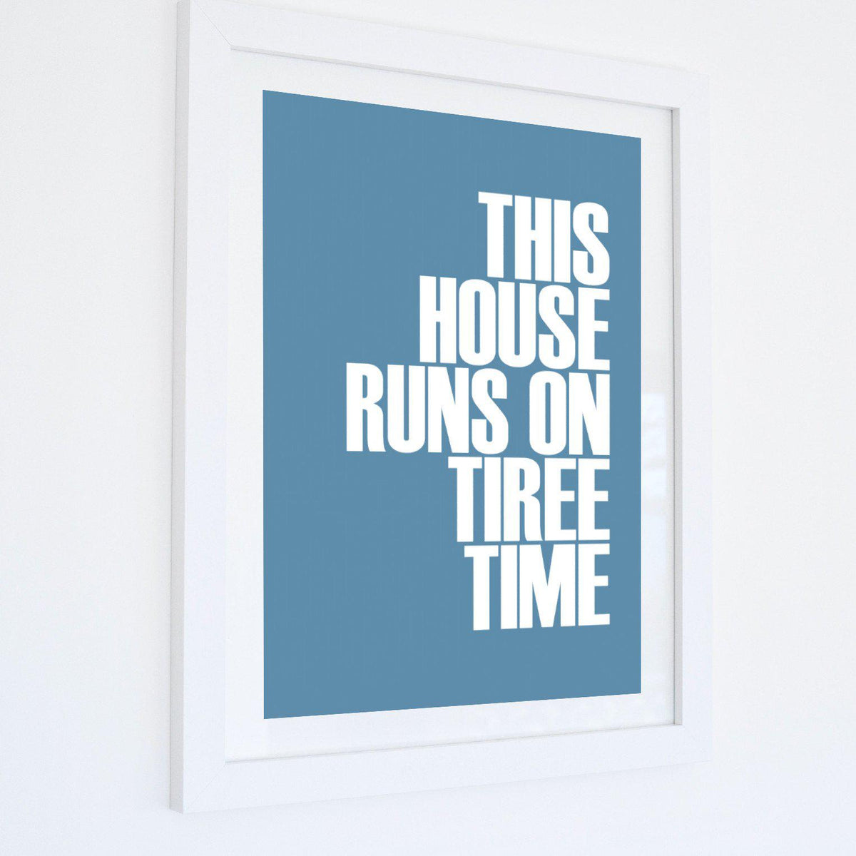 Tiree Time Typographic Travel Print- Coastal Wall Art /Poster by SeaKisses