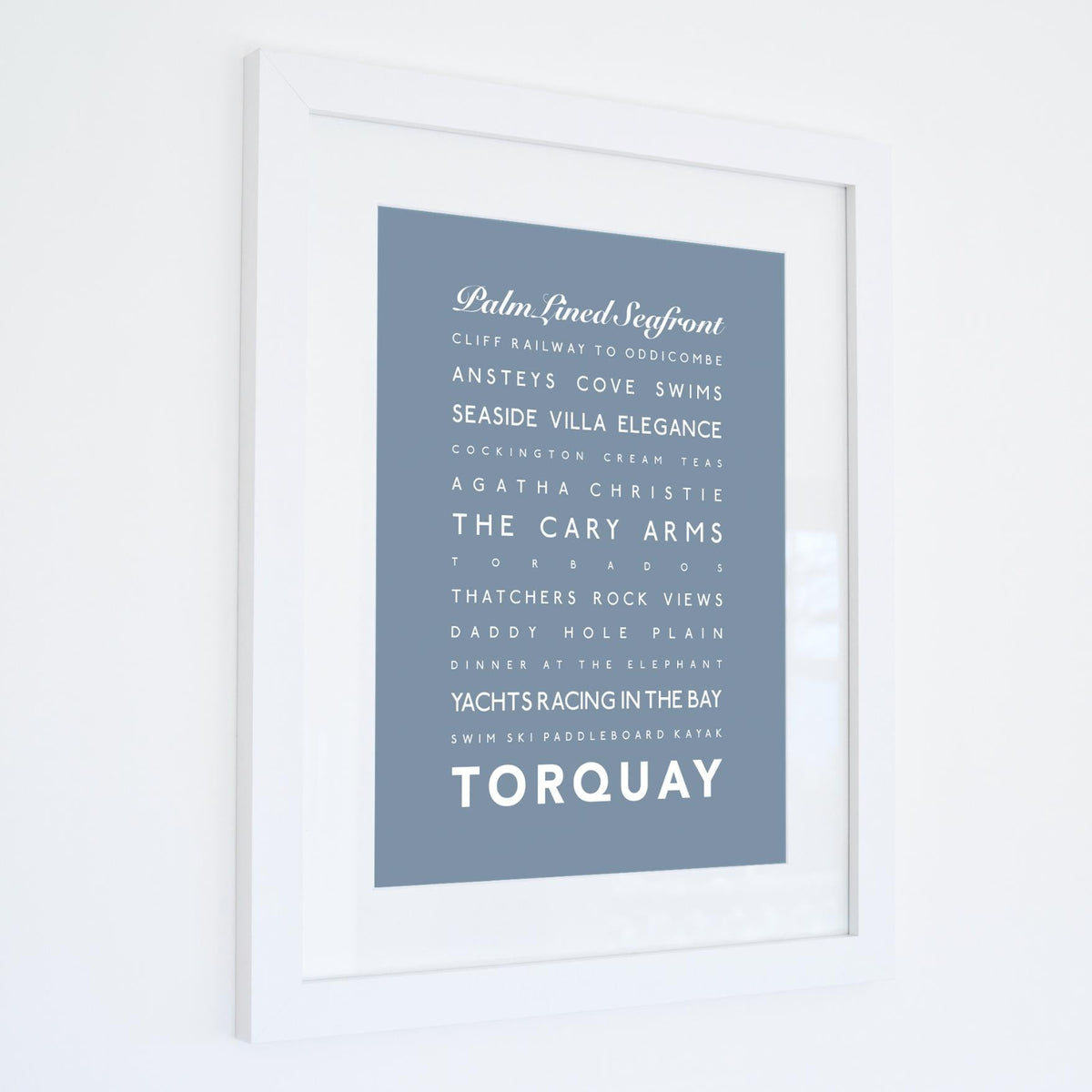 Torquay Typographic Seaside Print - Coastal Wall Art /Poster by – SeaKisses