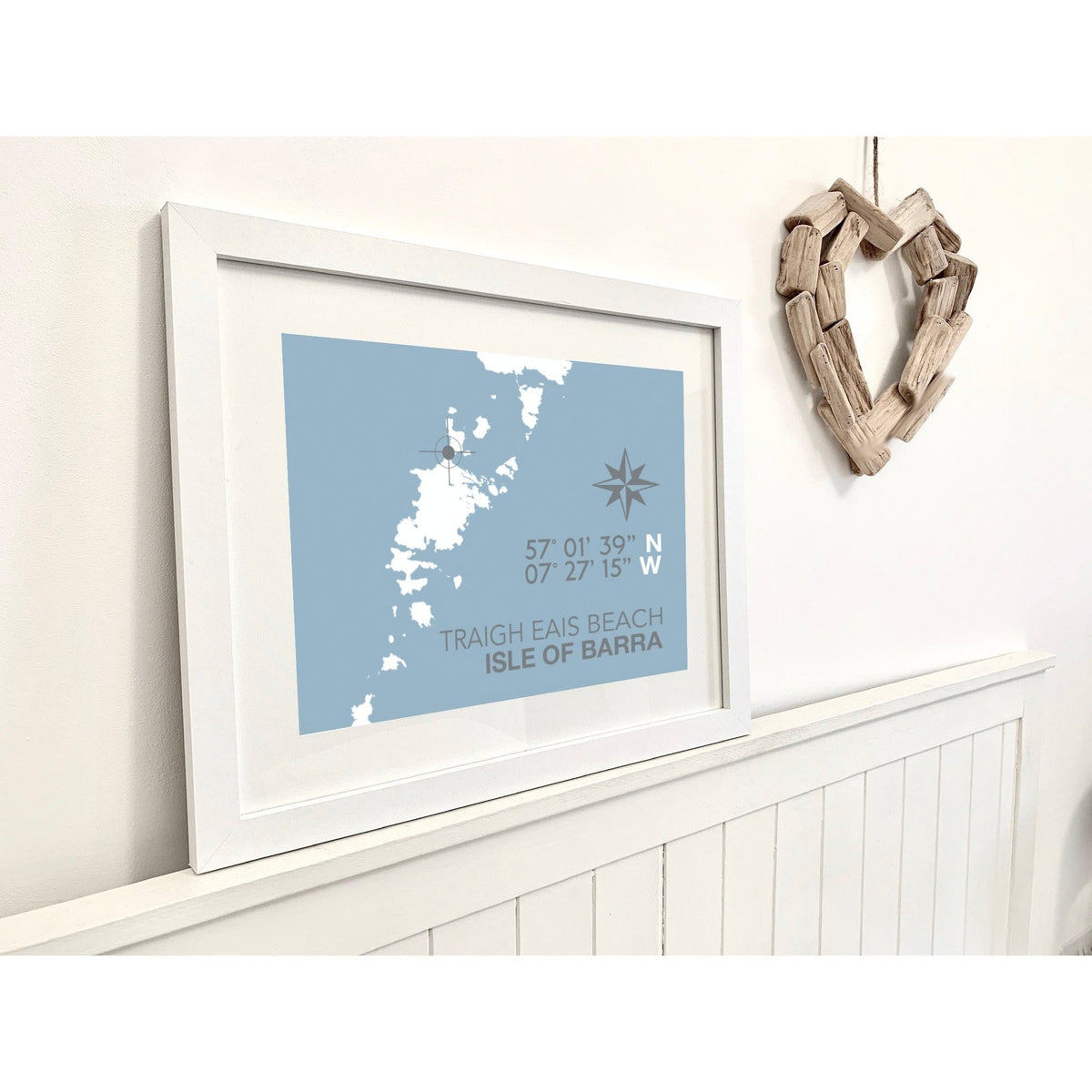 Traigh Eais Beach, Isle of Barra Map Print, Map Art by SeaKisses