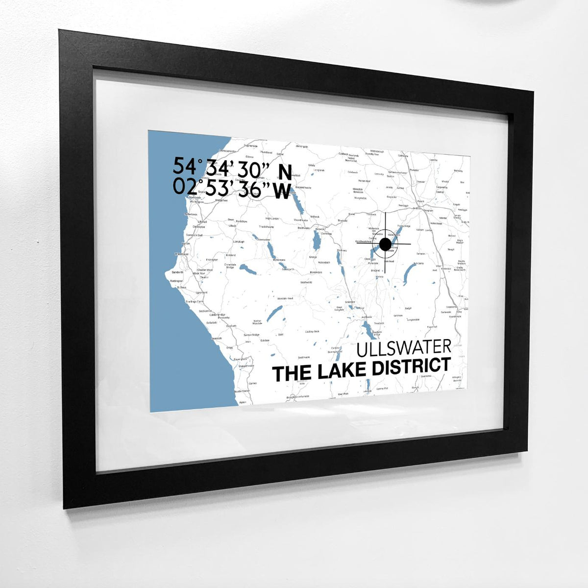 Ullswater Landmark Map Print - Lake District Wall Art – SeaKisses